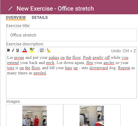 Create your own exercises / Copy an existing exercise – ExorLive Help ...